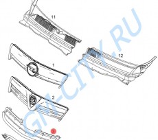 Решетка радиатора нижняя купить для Opel Antara - 96433242